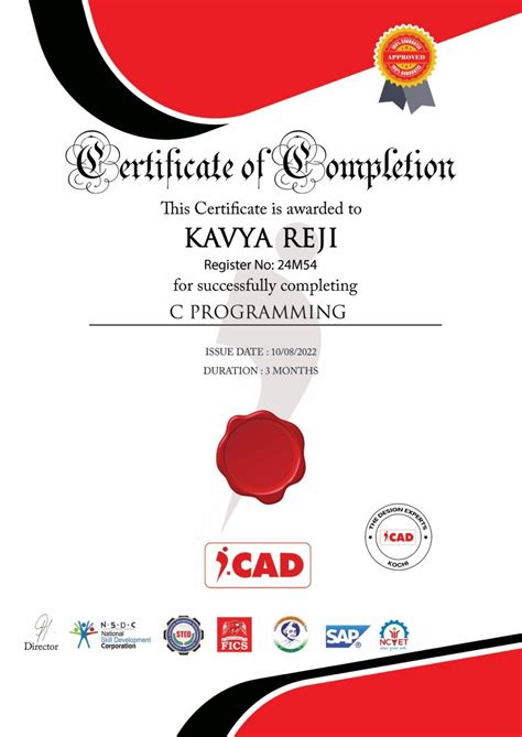 Cprogramming Certification Learningneverstops Icad Kavya Reji