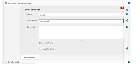 Jenkins Parameterized Project For Multiple Parameters Stack Overflow