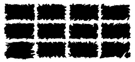 Jagged Rectangle Set Black Color 43504680 Vector Art At Vecteezy