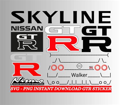 Nissan Gtr Logo Svg Skyline Gtr Logo Svg Png Sticker Nissan Skyline