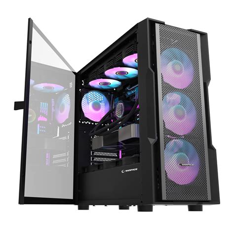 Rampage INFINITY MESH ARGB Fan Manyetik Temperli Camlı Mid T Gaming Oyuncu Kasası Segment
