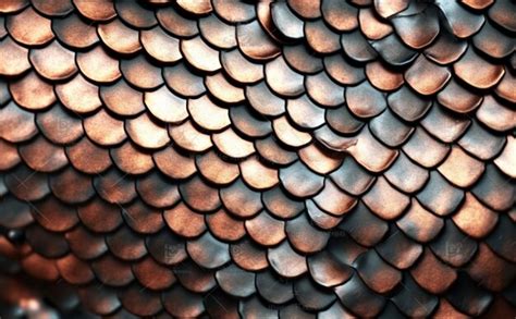 Premium Ai Image A Close Up Of A Shingle Roof With A Copper Pattern
