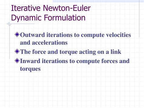 Ppt Manipulator Dynamics Powerpoint Presentation Free Download Id