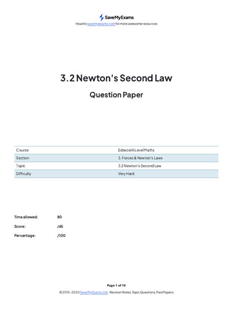 3 2 Newtons Second Law Very Hard Pdf Force Tension Physics