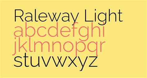 Raleway Light Free Font What Font Is