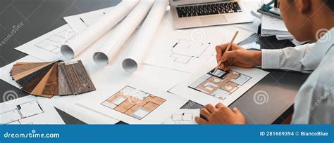 Interior Architect Designer At Table Designing House Interior Insight