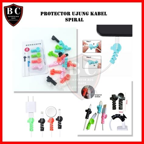 CABEL PROTECTOR BISA DI TEMPEL DINDING PROTERCTOR UJUNG KABEL SPIRAL Lazada Indonesia