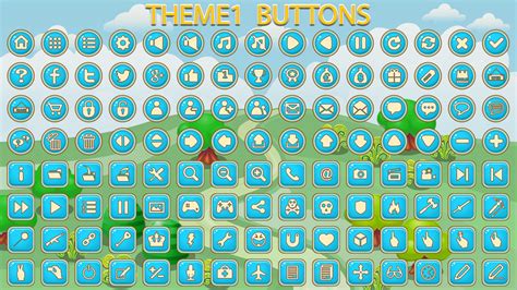 4300 Cartoon Ui Buttons