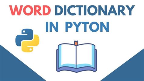 How To Create Word Dictionary In Python Python Project Tutorial In