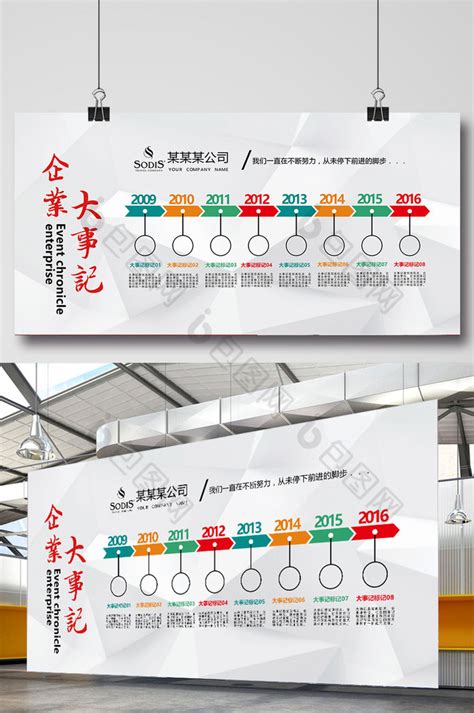 业企大事记展板模板 包图网