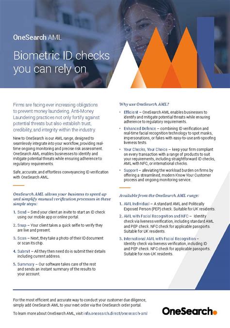 Onesearch Aml Risk And Compliance Onesearch