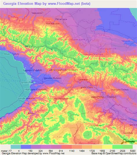 Georgia Elevation And Elevation Maps Of Cities Topographic Map Contour
