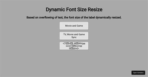 Dynamic Font Resize Codesandbox