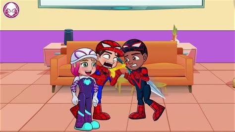 Słodka Miłość Spidermana Na Plaży Z Gwen Stacy Marvels Spideys Amazing Friends Animacja