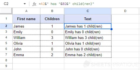 Concatenating Multiple Values With Google Sheets