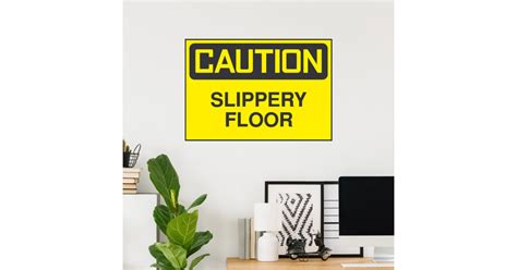 Caution Slipper Floor Sign Zazzle