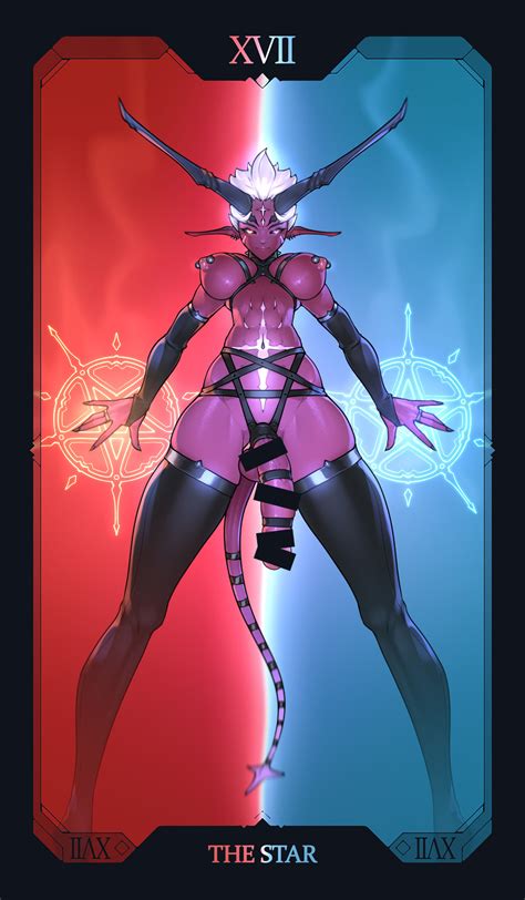 Tailbox Original Highres 1futa Bar Censor Black Thighhighs Breasts Censored Colored Skin