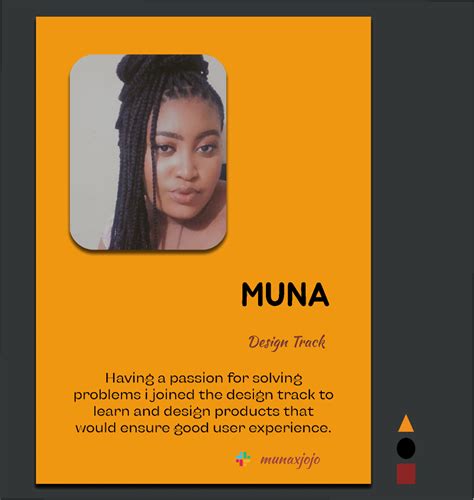 Muna Simple Profile Card Figma