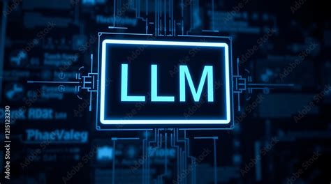 Llm And Generative Ai Concept Large Language Model Icons With Big Data And Natural Language