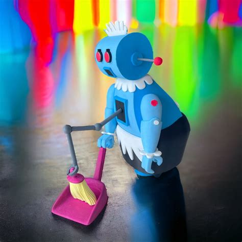 The Jetsons Rosie Character Robot House Cleaner Cartoon Show Etsy