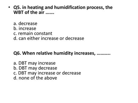 Psychrometry Process In Refrigeration Sy Ppt