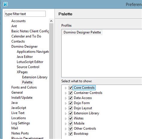 Xpages Design Elements Not Shown Stack Overflow