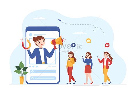 연예인 인플루언서 일러스트레이션 일러스트 무료 다운로드 Lovepik