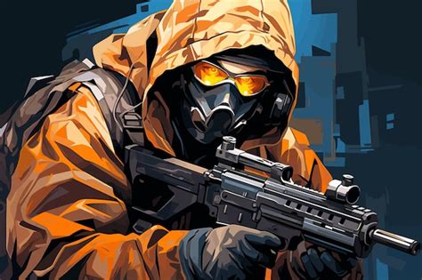Ilustración vectorial del juego counter strike Foto Premium