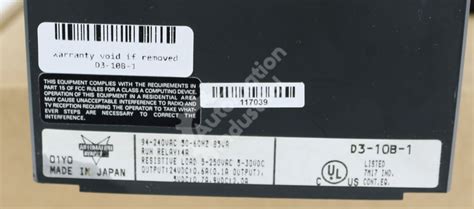 D3 10b 1 By Automation Direct 10 Slot I O Base Dl305 Directlogic 305 Automation Industrial