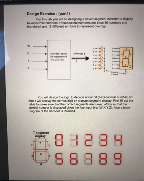 Solved Design Exercise Part For This Lab You Will Be Chegg