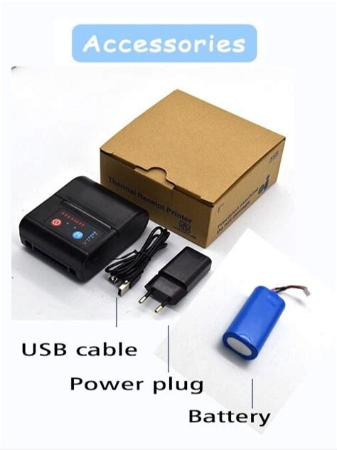 2inch Portable Printer 58mm High Speed Thermal Portable Receipt Printer Usb Bluetooth