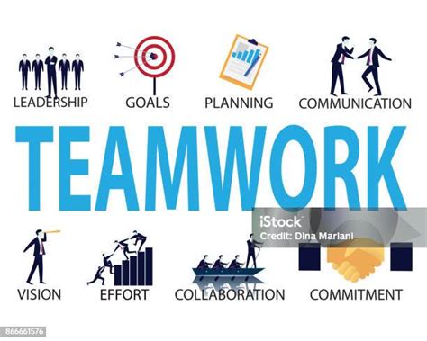 비즈니스 팀워크 팀 열심히 개념입니다 벡터 일러스트 레이 션 개념 기호에 대한 스톡 벡터 아트 및 기타 이미지 개념 기호