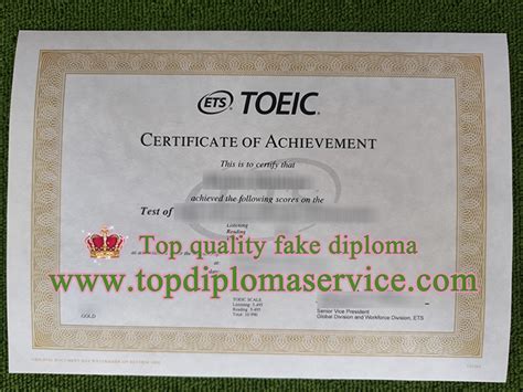 Why I Choose To Order A Fake Toeic Certificate Of Achievement