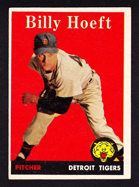 Billy Hoeft White Yellow Triangle 13 Prices 1958 Topps Baseball