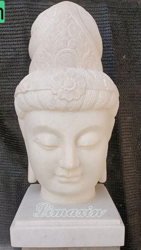 White Marble Buddha Head Sculpture Sculpture Marble Statues Statue