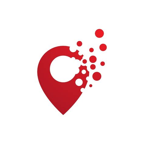 Standortpunktzeichen Und Symbol Premium Vektor