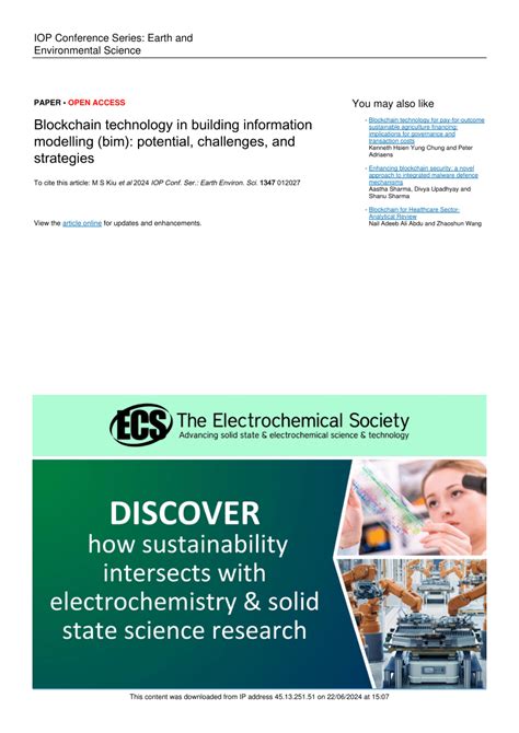 Pdf Blockchain Technology In Building Information Modelling Bim