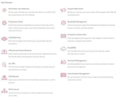 Routers Draytek Vigor 2962p Dual Wan Vpn Poe Router