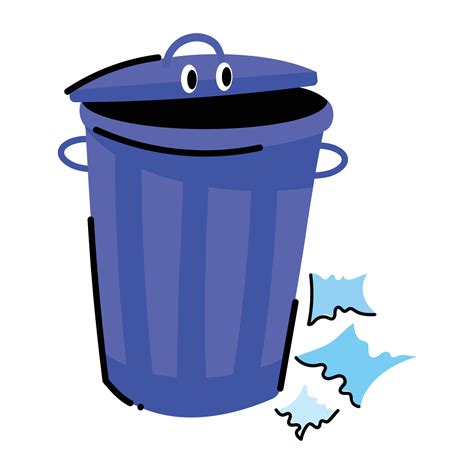 Premium Doodle Sticker Of Dustbin 10505265 Vector Art At Vecteezy