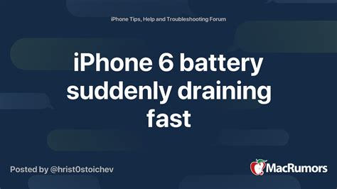 Iphone 6 Battery Suddenly Draining Fast Macrumors Forums
