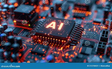 Artificial Intelligence And Ai Technology Concept Processor Chip