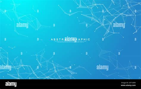 Digits Abstract Background With Connected Lines And Dots Digital Neural Networks Network And