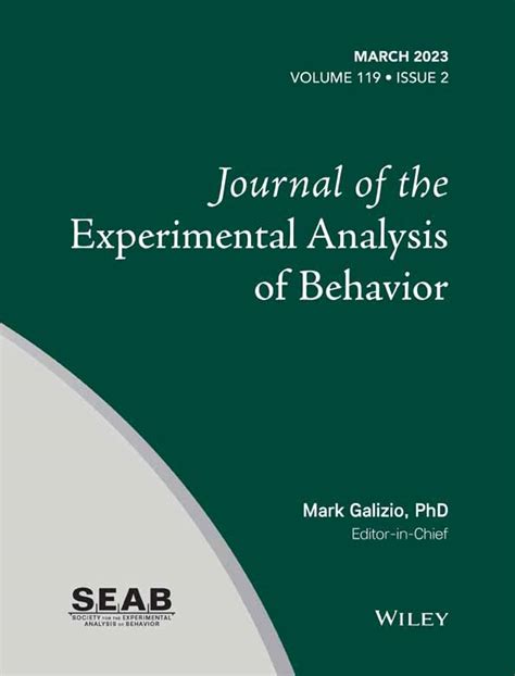 Journal Of The Experimental Analysis Of Behavior Vol 119 No 2