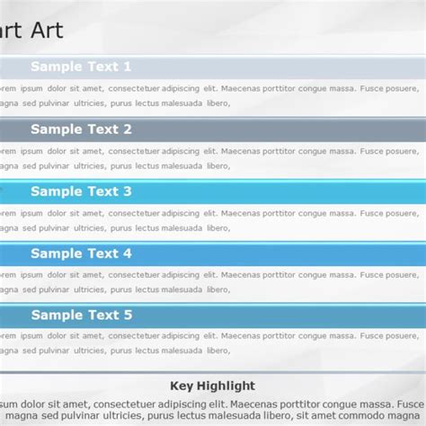 SmartArt List Vertical Textbox 6 Steps PowerPoint Template