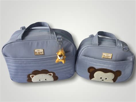 Bolsas Kit Bebê Mala Saída Maternidade Menino Menina Safári Parcelamento sem juros