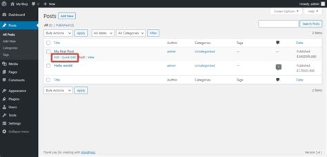 Editing And Deleting Blog Posts In WordPress HostArmada