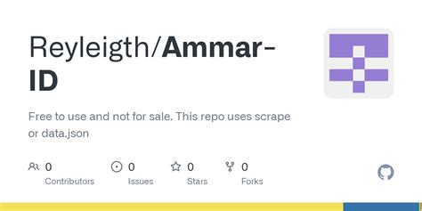 Github Reyleigth Ammar Id Free To Use And Not For Sale This Repo