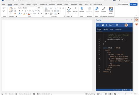 Word Online Ignores Word Styles With InsertHtml Issue 2483
