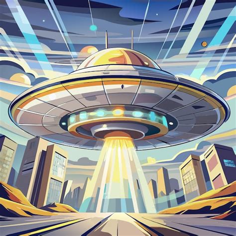 Un Dibujo De Dibujos Animados De Una Nave Espacial Con Una Nave