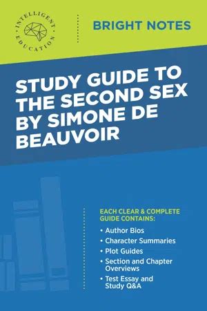 PDF Study Guide To The Second Sex By Simone De Beauvoir By Intelligent Education 9781645423935